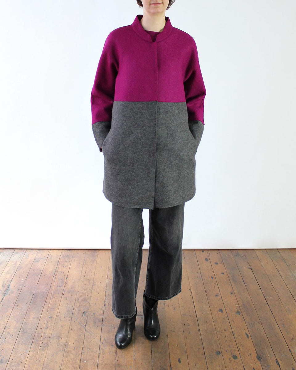 Beyond Threads Tessa 2-Tone Felted Alpaca Jacket