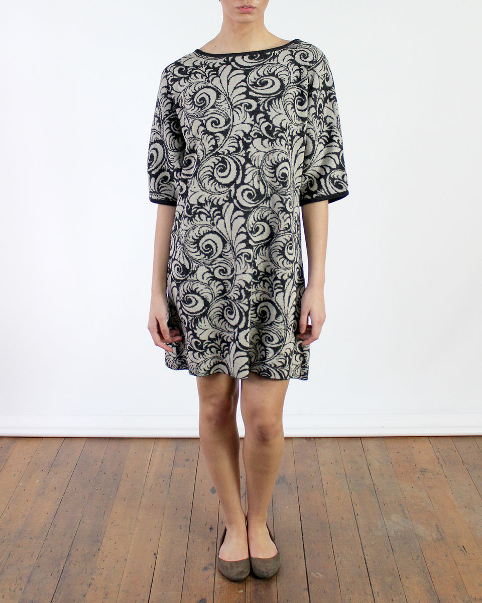 Botanical Jacquard Baby Alpaca Shift Dress – Beyond Threads